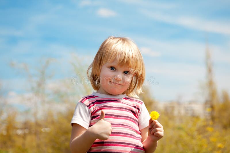 Child outdoors in spring stock photo. Image of happy - 24056682