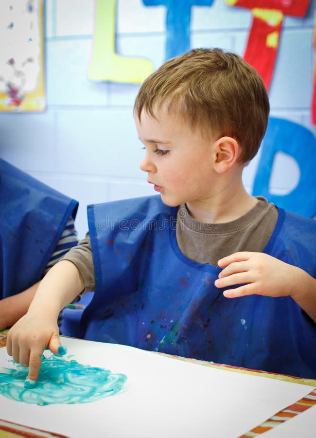 Child painting stock image. Image of play, playing, colour - 12403143