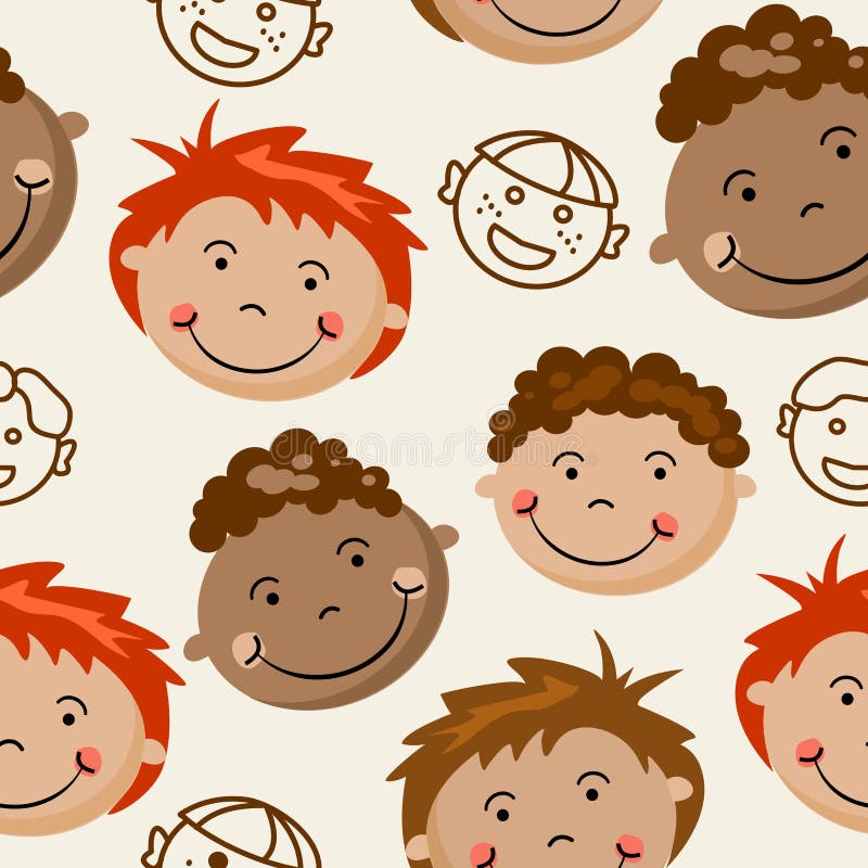 Childrens Faces Stock Illustrations – 677 Childrens Faces Stock ...