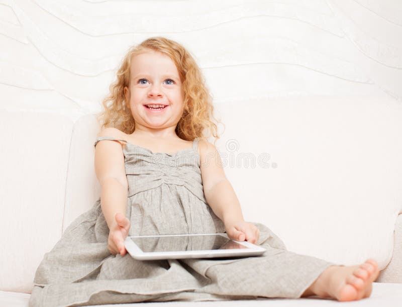 Child with pc at home stock image. Image of holding, lifestyles - 88301655