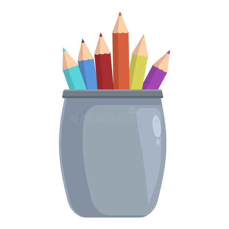 Child Pencil Stand Icon Cartoon Vector. Draw Paint Stock Vector ...