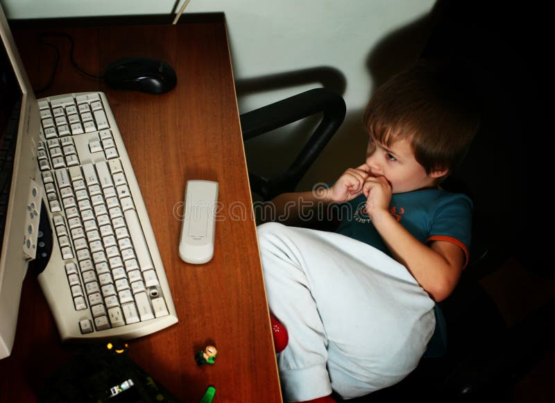 Children with laptop stock photo. Image of indoor, computer - 7429732