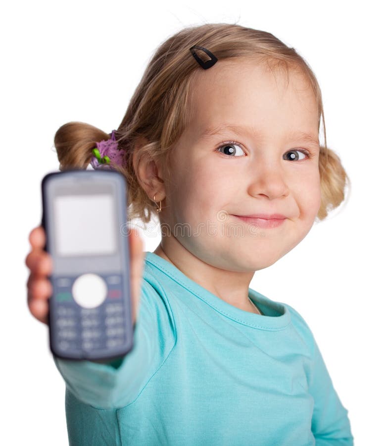 Child with phone stock photo. Image of message, white - 18717698