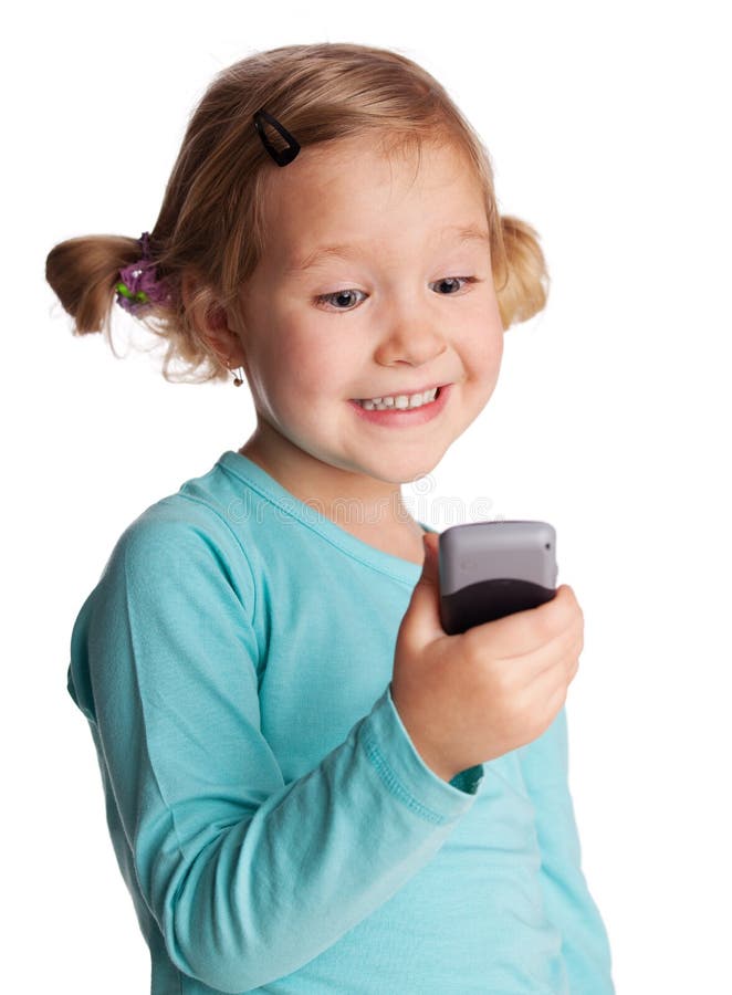 Child with phone stock photo. Image of phone, listening - 18717722
