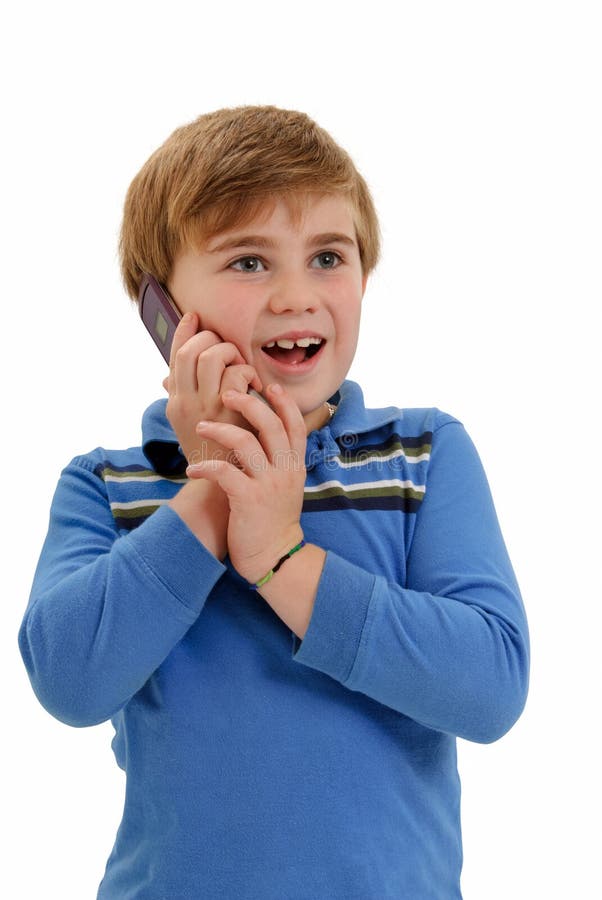 Child on Phone stock image. Image of children, phone, young - 8061899
