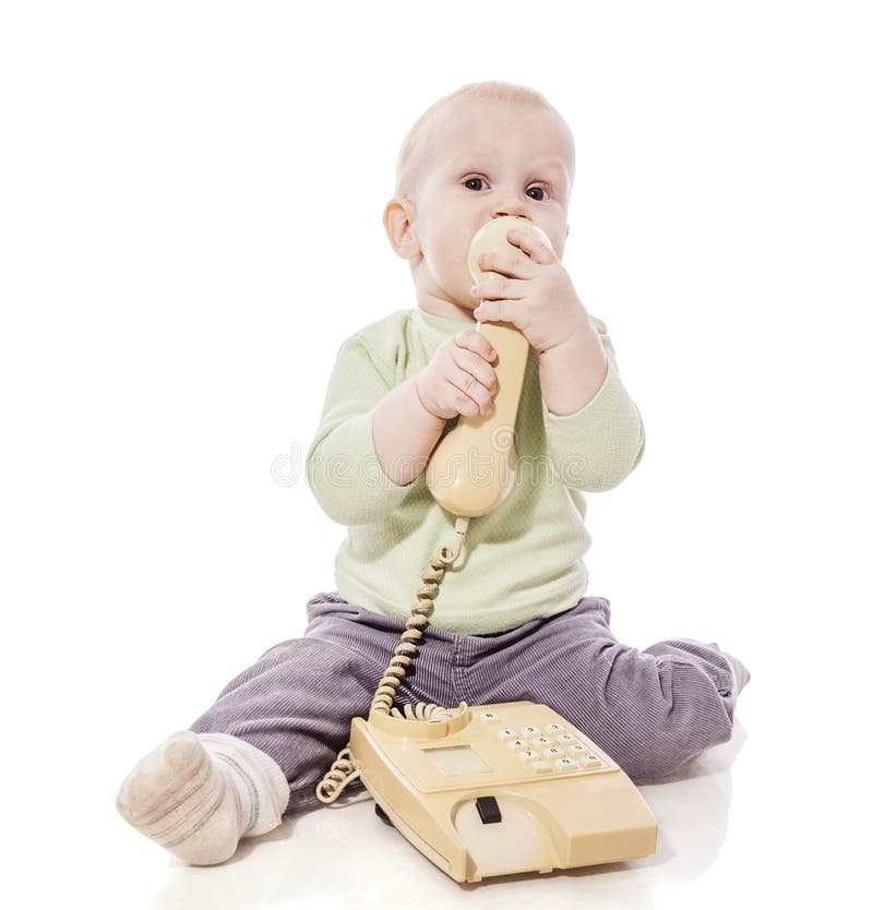 Boy talking on phone stock photo. Image of cheerful, pursuit - 18374584