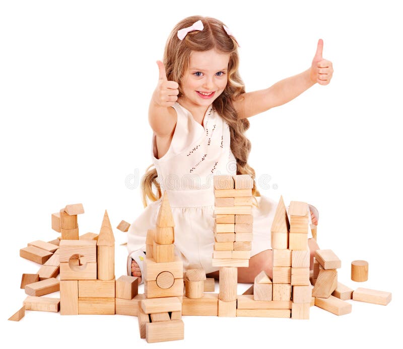 Child Play Building Blocks. Stock Image - Image of people, play: 24154051
