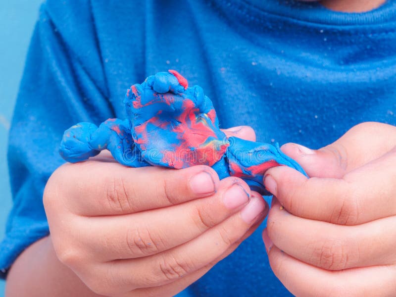 Child play modeling clay stock photo. Image of colorful - 100578312