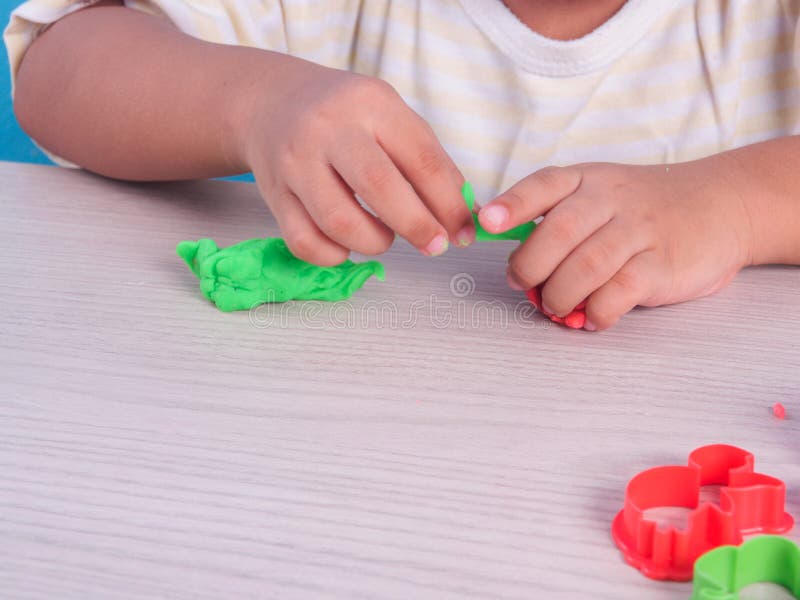 Child play modeling clay stock photo. Image of plasticine - 100901846
