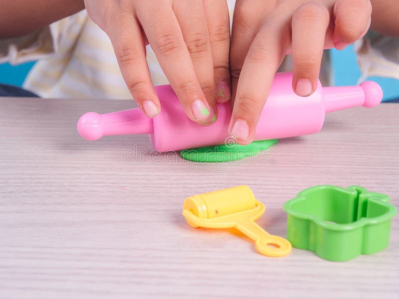 Child play modeling clay stock photo. Image of craft - 100902150