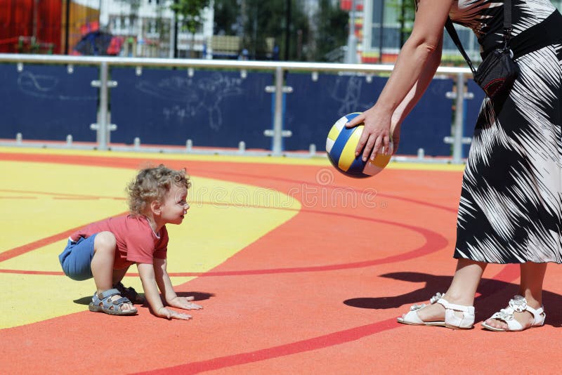 Child playing with ball stock photo. Image of face, little - 33786626