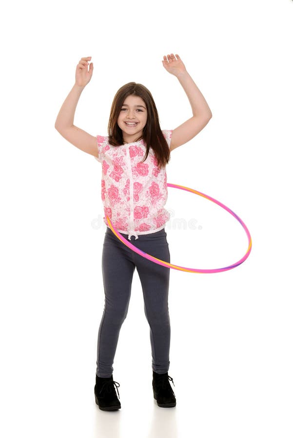 Child Playing with Hula Hoop Stock Photo - Image of hula, exercise ...