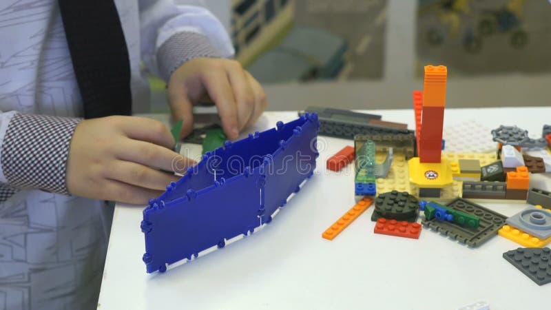 Child Playing Intellectual Game with the Designer Stock Video - Video ...