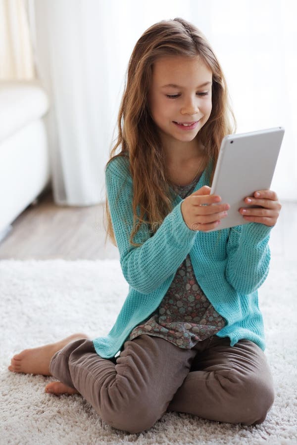 Child playing on ipad stock photo. Image of clever, internet - 47522868