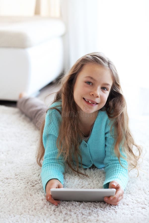 Child playing on ipad stock image. Image of generation - 47522985