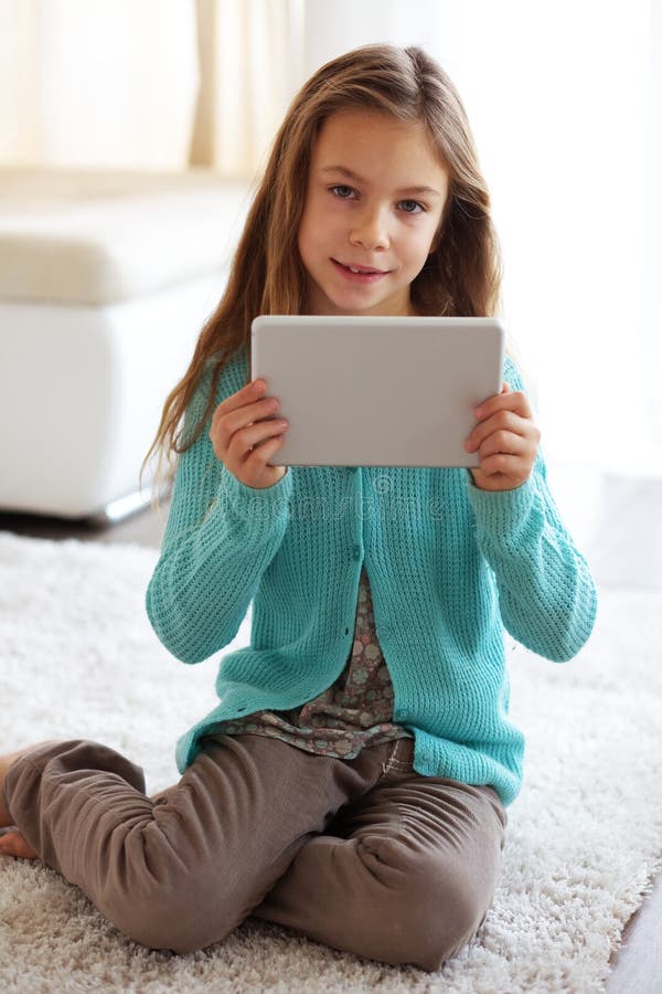 Child playing on ipad stock photo. Image of clever, childhood - 47523048