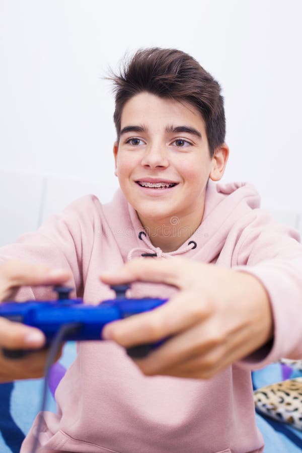 Child Playing with the Joystick, Video Game Stock Photo - Image of ...