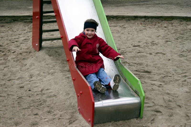 Child slide play stock image. Image of enjoying, baby - 2996335