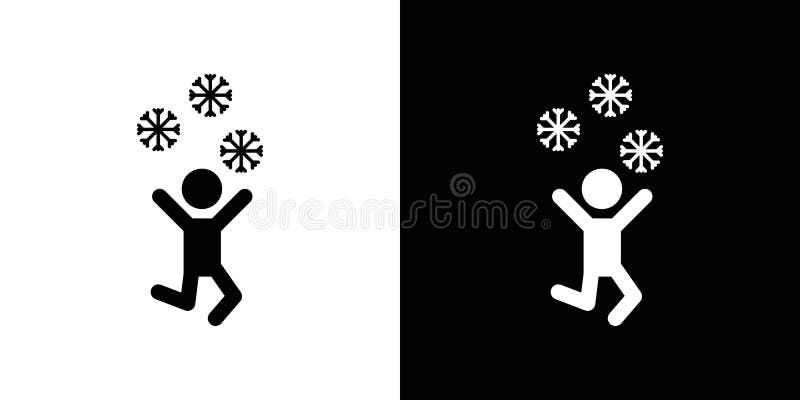 Child Playing Snow Icon Linear Logo Isolated Stock Vector ...