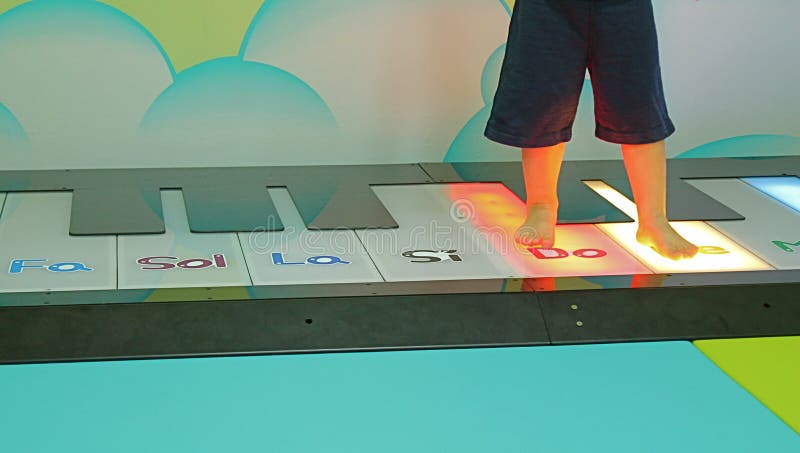 Child Playing on Step on Piano Stock Photo - Image of music ...