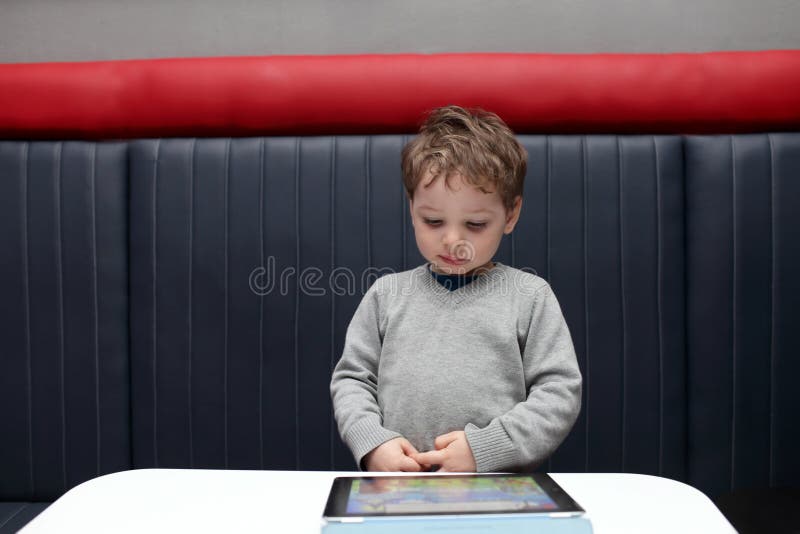 Child Playing with Tablet PC Stock Photo - Image of contemporary ...