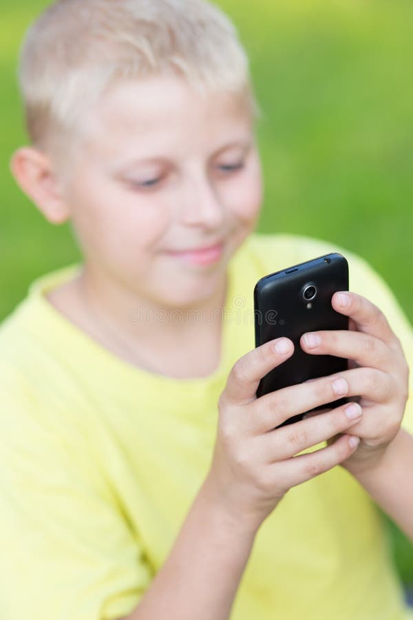 Child Playing on Your Smartphone Stock Image - Image of playing ...