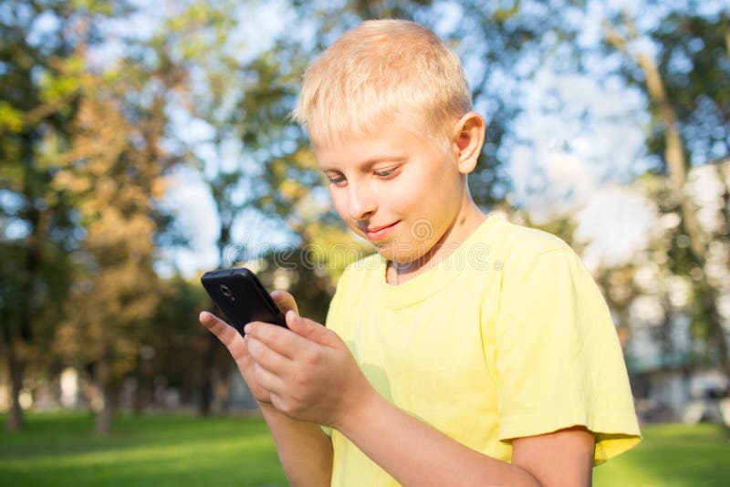 Child Playing on Your Smartphone Stock Image - Image of communication ...