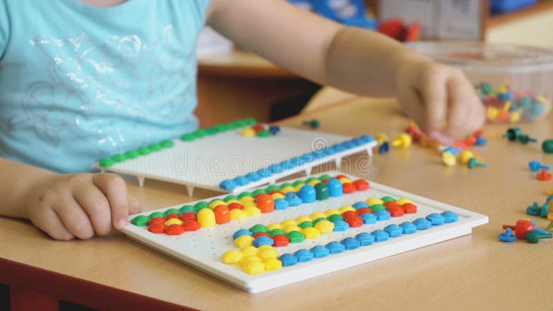 Child Plays the Intellectual Educational Game Stock Footage - Video of ...