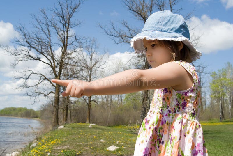 Child Pointing at the Beach Stock Image - Image of beach, outside: 9572059