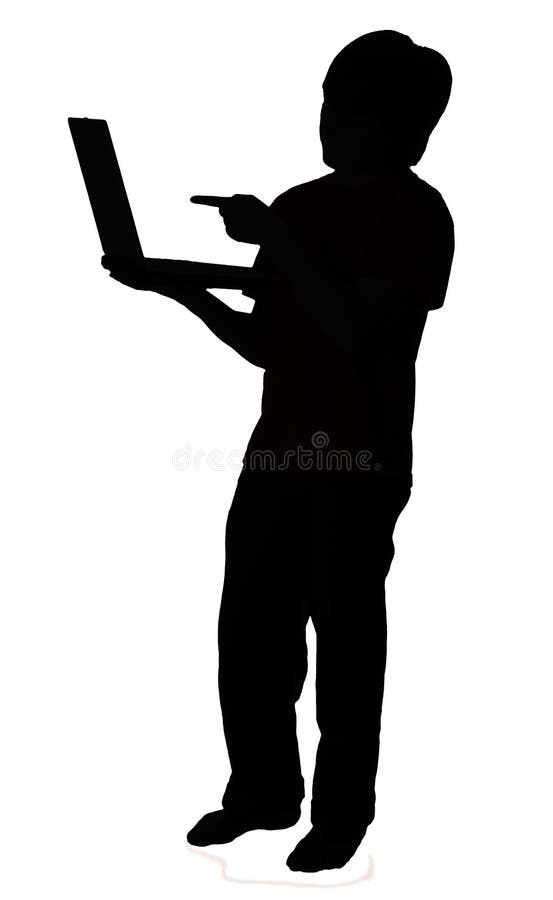 Child pointing at computer stock image. Image of computer - 6204647