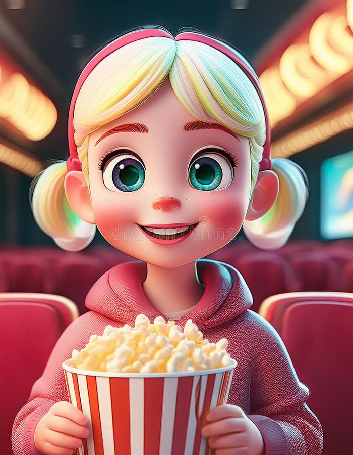 Box of popcorn cartoon stock illustration. Illustration of salted ...