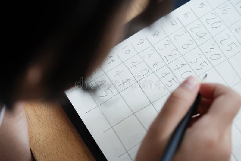 Child are Practicing Doing Mathematical Exercises Stock Image - Image ...