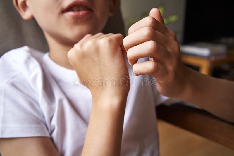 Child Practicing EFT - Emotional Freedom Technique - Tapping on Karate ...