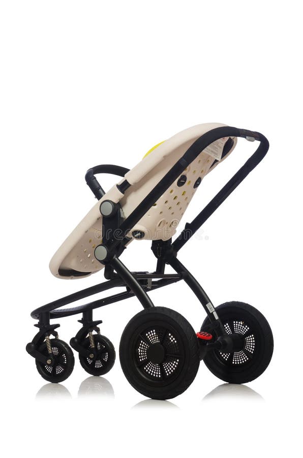 The Child Pram Isolated on the White Background Stock Photo - Image of ...