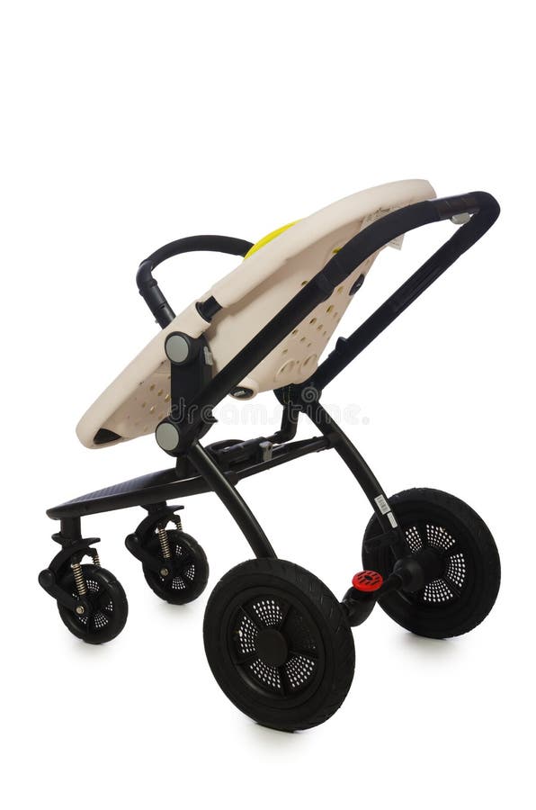 Child Pram Isolated on the White Background Stock Photo - Image of ...