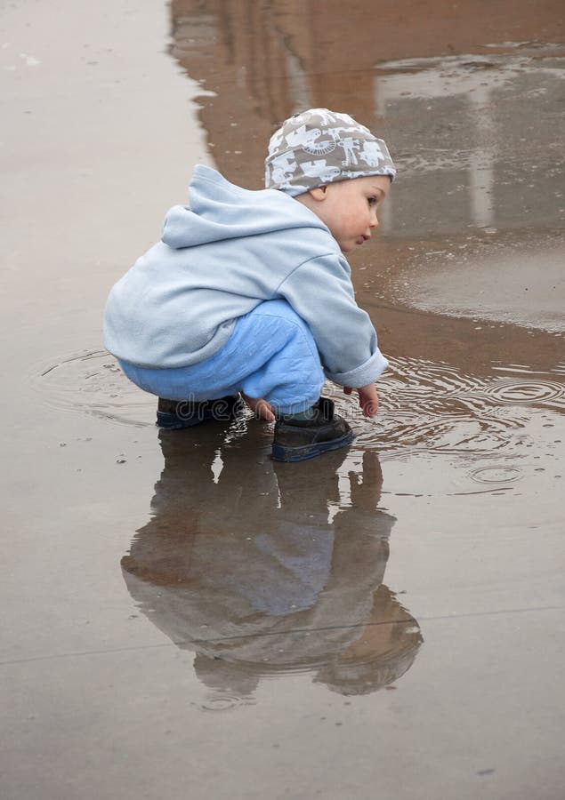 Child In A Puddle Picture. Image: 14184979