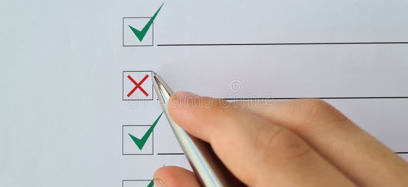 Child Puts Answers in Checkboxes in Test Check Exam Stock Image - Image ...