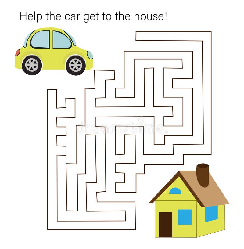 Kids Car Maze Stock Illustrations – 445 Kids Car Maze Stock ...