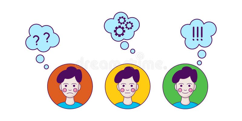 Child Question. Thoughtful Young Boy Ask Question, Confused Kid and ...