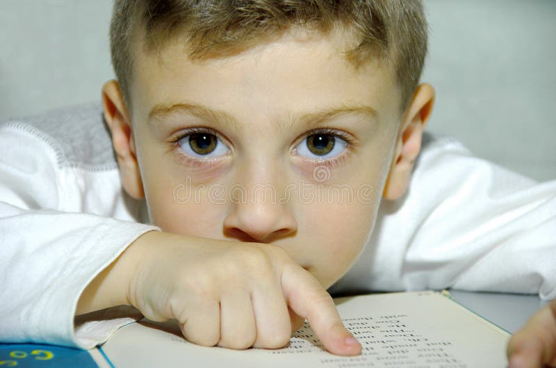 Child Reading stock photo. Image of technology, portrait - 16874