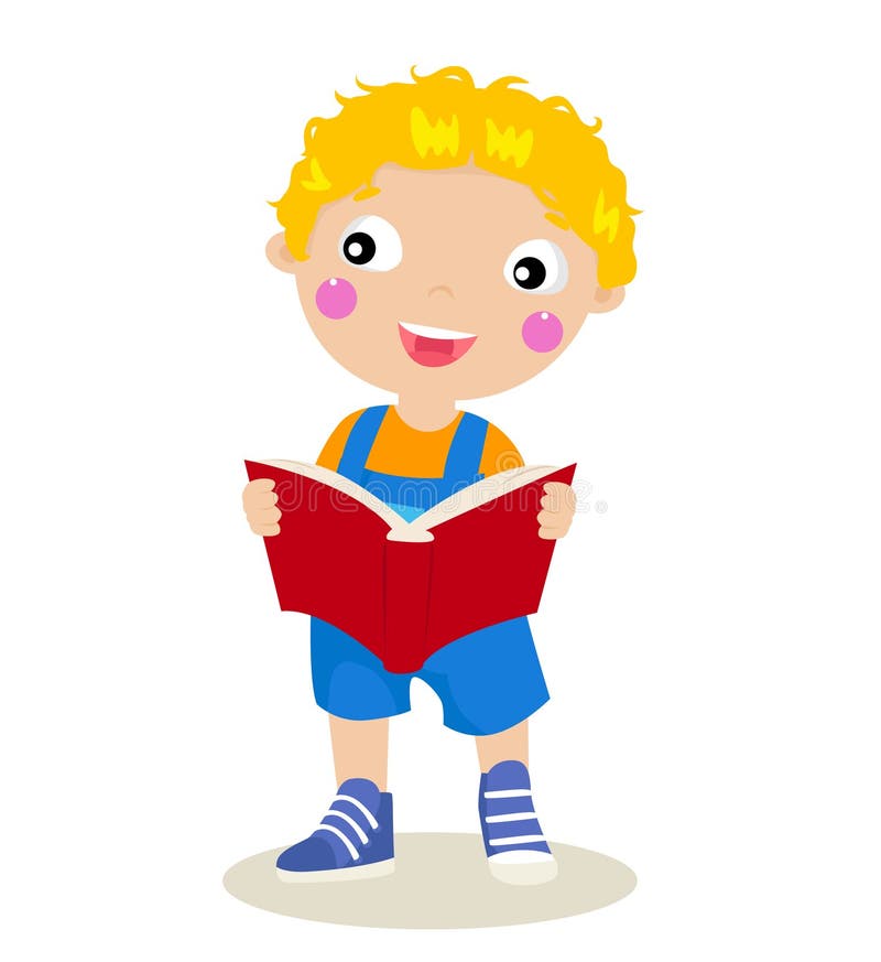 Boy Reading Clip Art