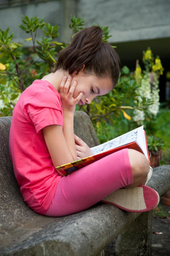 Child reading a book stock photo. Image of freetime, vertical - 44255960