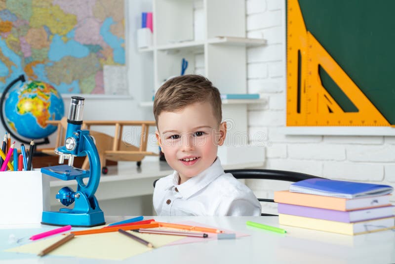 Child Reading for Education. Child in Home School. Stock Photo - Image ...