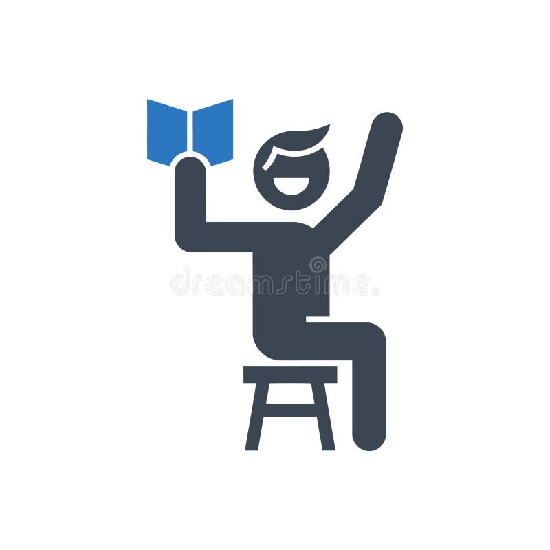 Child Reading Book Cartoon Colored Clipart Stock Vector - Illustration ...