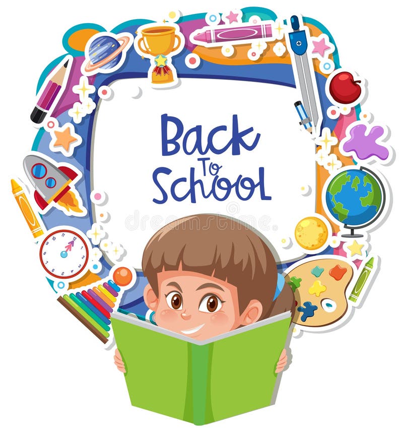 Child reading surrounded stock vector. Illustration of reading - 328965177