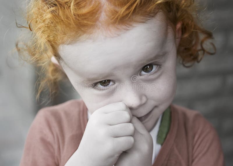 Child with Red Hair Portret Stock Photo - Image of georgeous, sweet ...