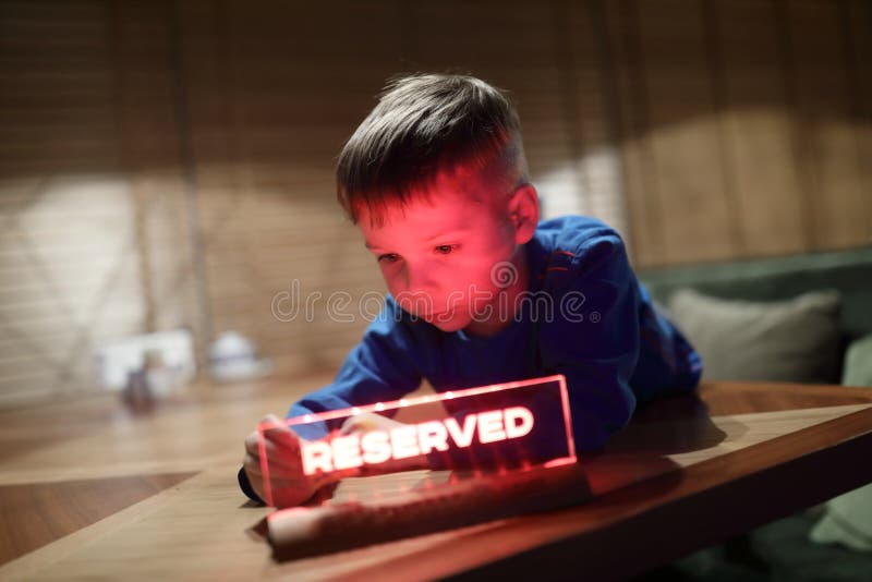 Sign reserved on table stock photo. Image of party, organisation ...