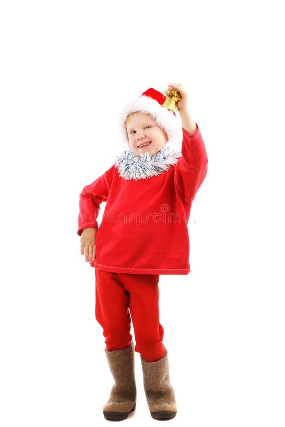 Child ringing a bell stock photo. Image of cute, christmas - 27484814