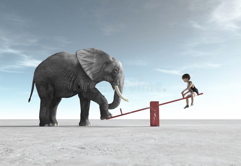 Seesaw Elephant Stock Illustrations – 22 Seesaw Elephant Stock ...
