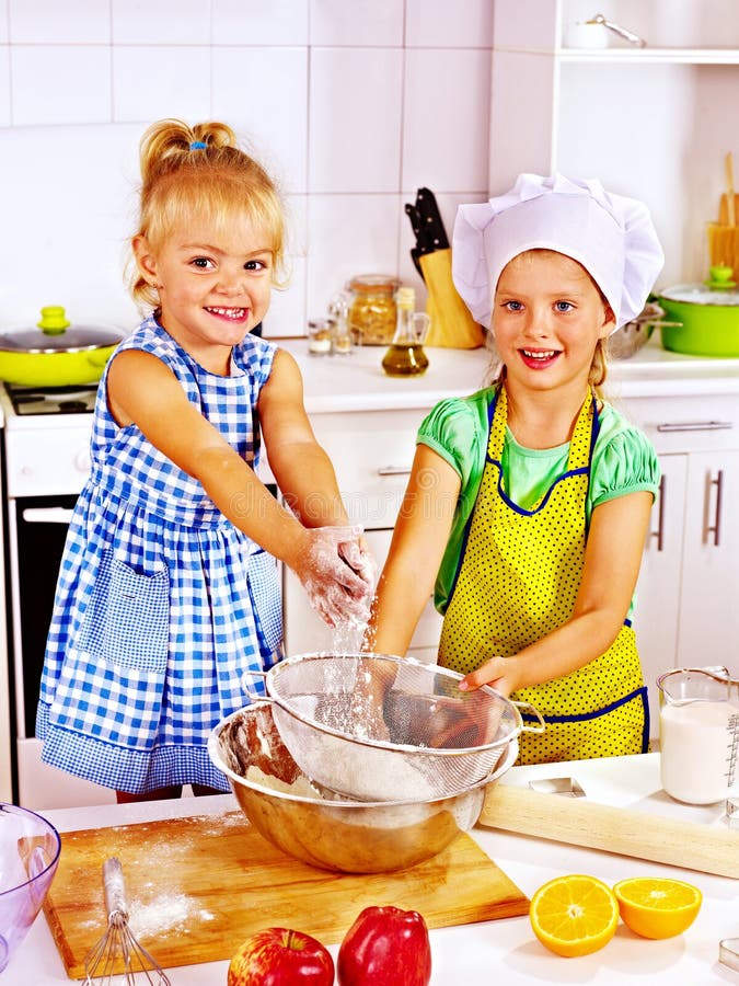 Child with Rolling-pin Dough Stock Photo - Image of preparing, baker ...